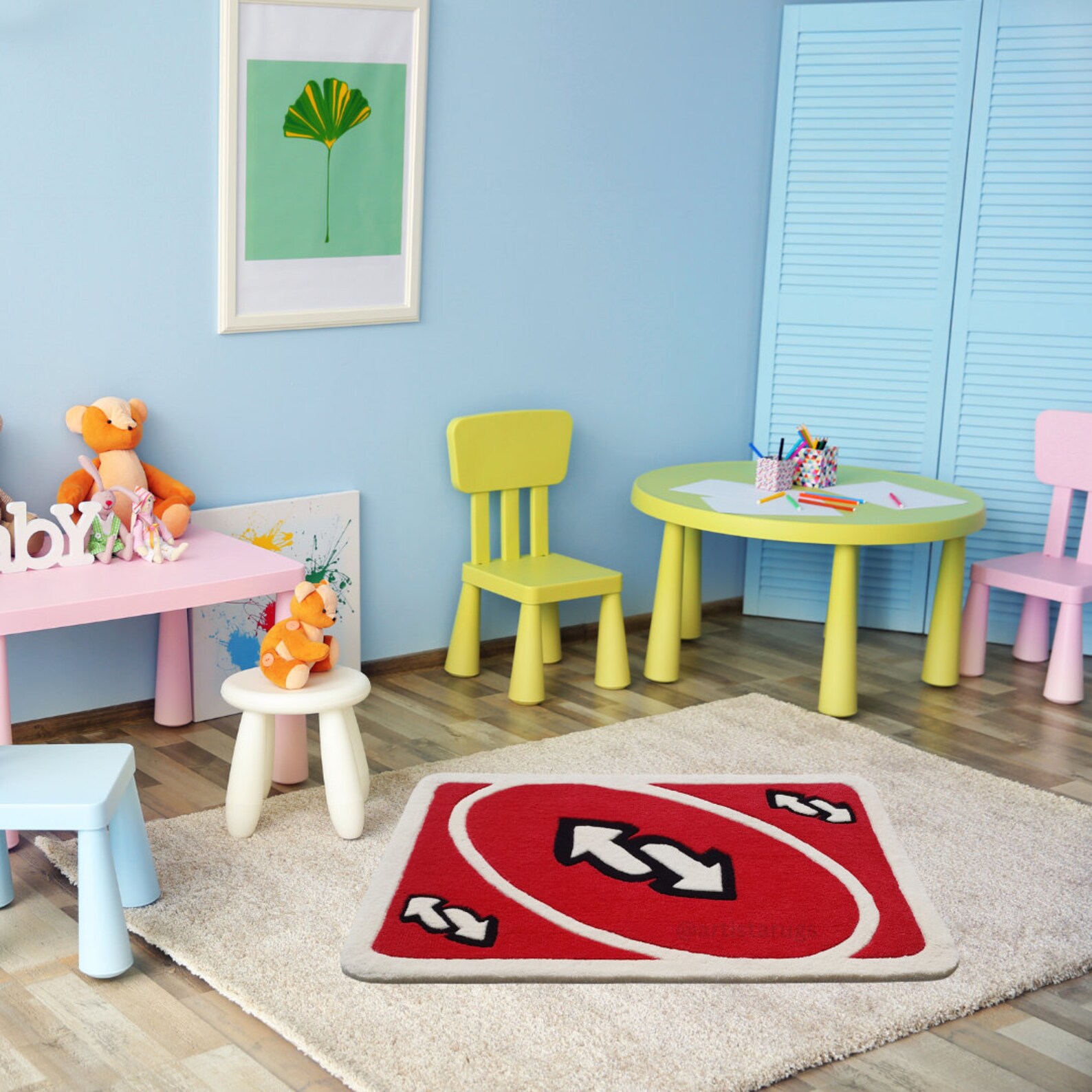 ARTISTA RUGS Uno Reverse Rug 100% New Zealand Wool, Soft, Durable, and ...