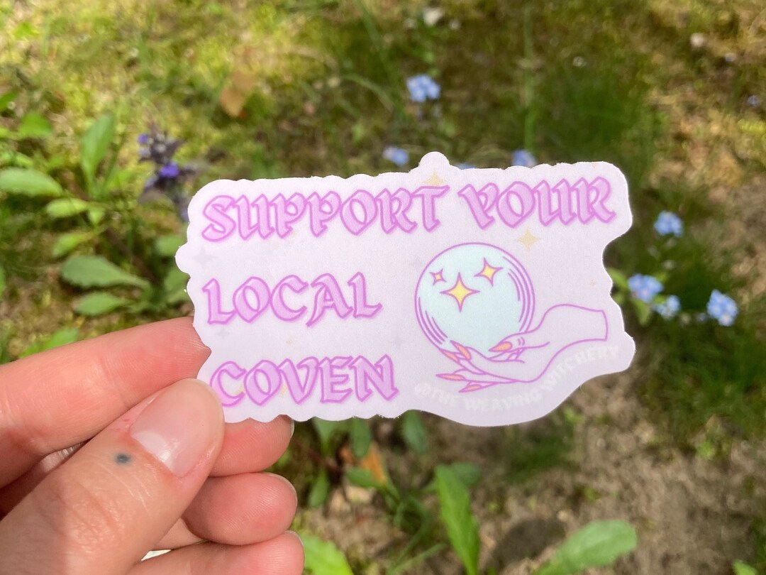 Support Your Local Coven Vinyl Sticker | Witchy Laptop Sticker, Water ...