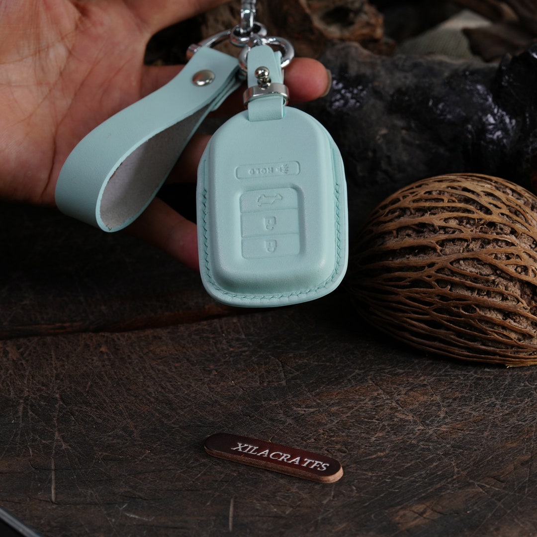 HONDA Key Fob Cover, Honda Accord Pilot CR-V Civic Clarity,...leather ...