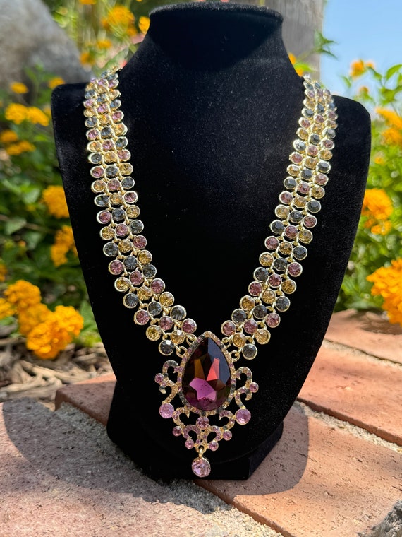 Big Bold Czech Rhinestone Brooch / Art Deco - Gem