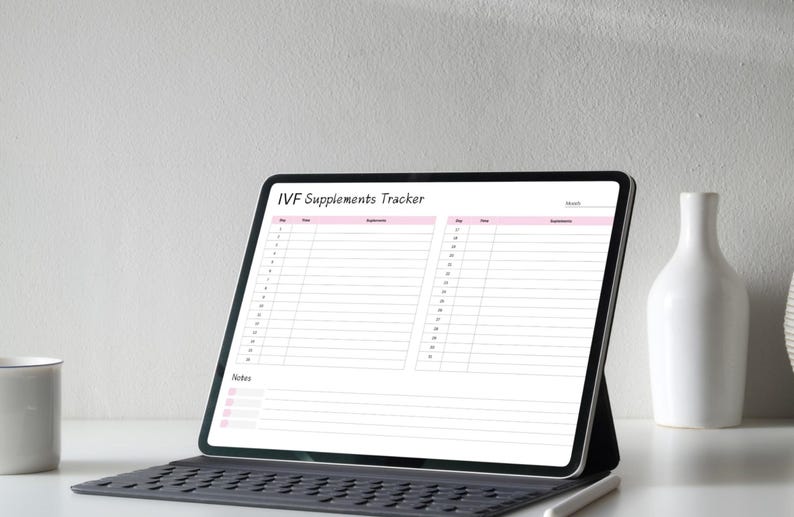 Editable IVF Medication Tracker With Supplements Log, Printable A3/A4 ...