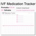 Editable IVF Medication Tracker With Supplements Log, Printable A3/A4 ...