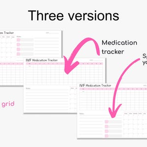 Editable IVF Medication Tracker With Supplements Log, Printable A3/A4 ...