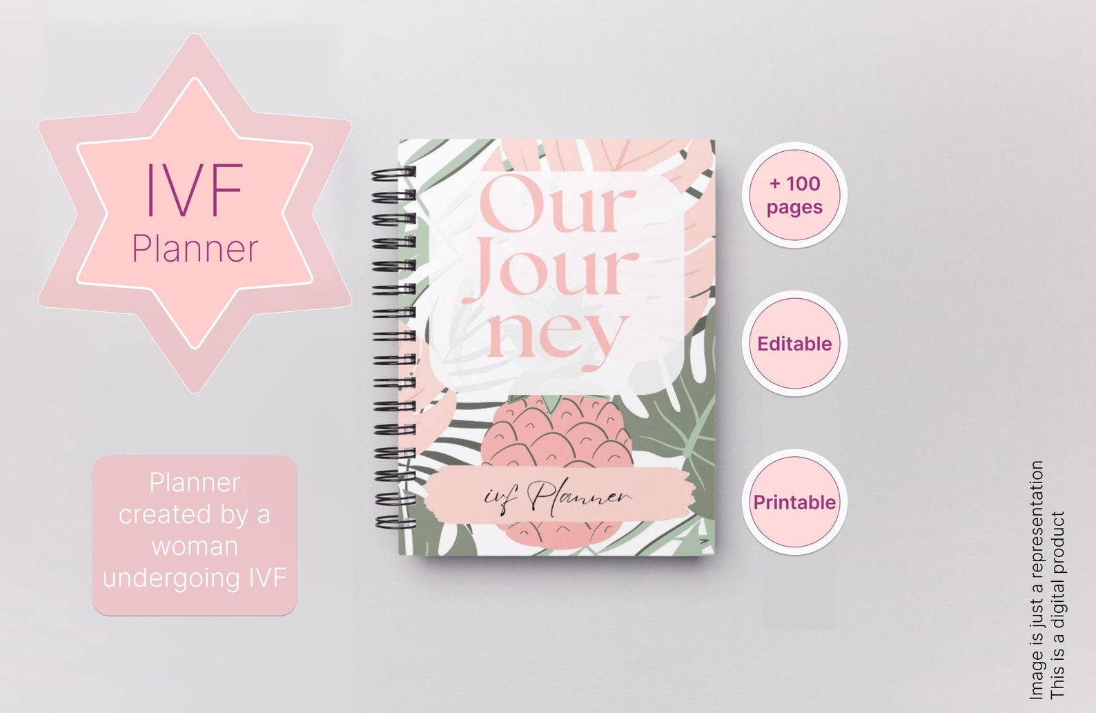 Editable IVF Planner Journal | 100+ Pages Fertility Tracker, Printable ...