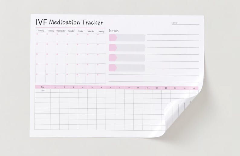 Editable IVF Medication Tracker With Supplements Log, Printable A3/A4 ...