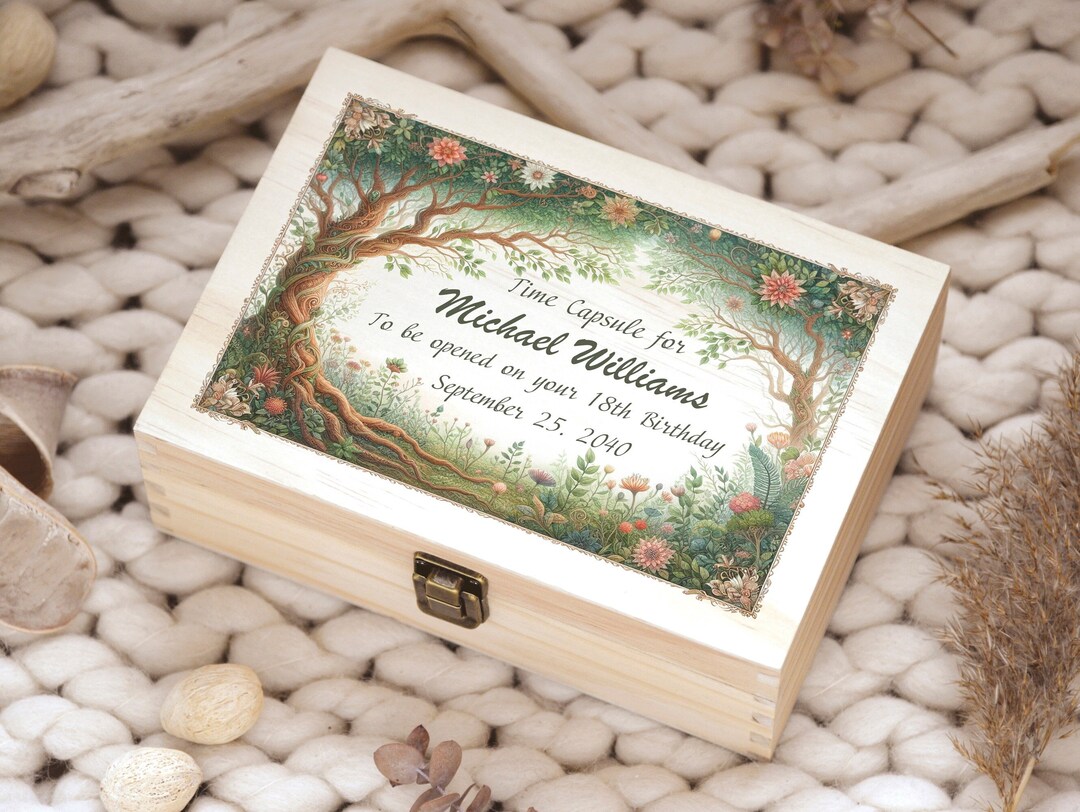 Time Capsule Tree of Life 1st Birthday Box to Open on Your 18th ...