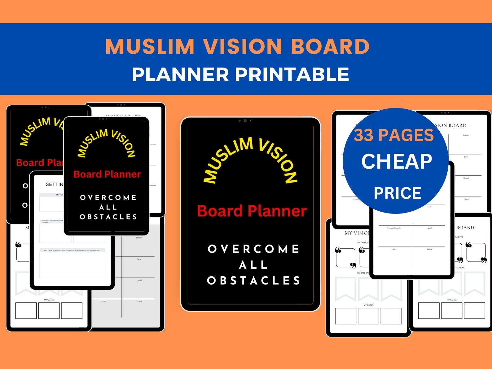Muslim Vision Board Planner Printable Done for You 2024 - Etsy