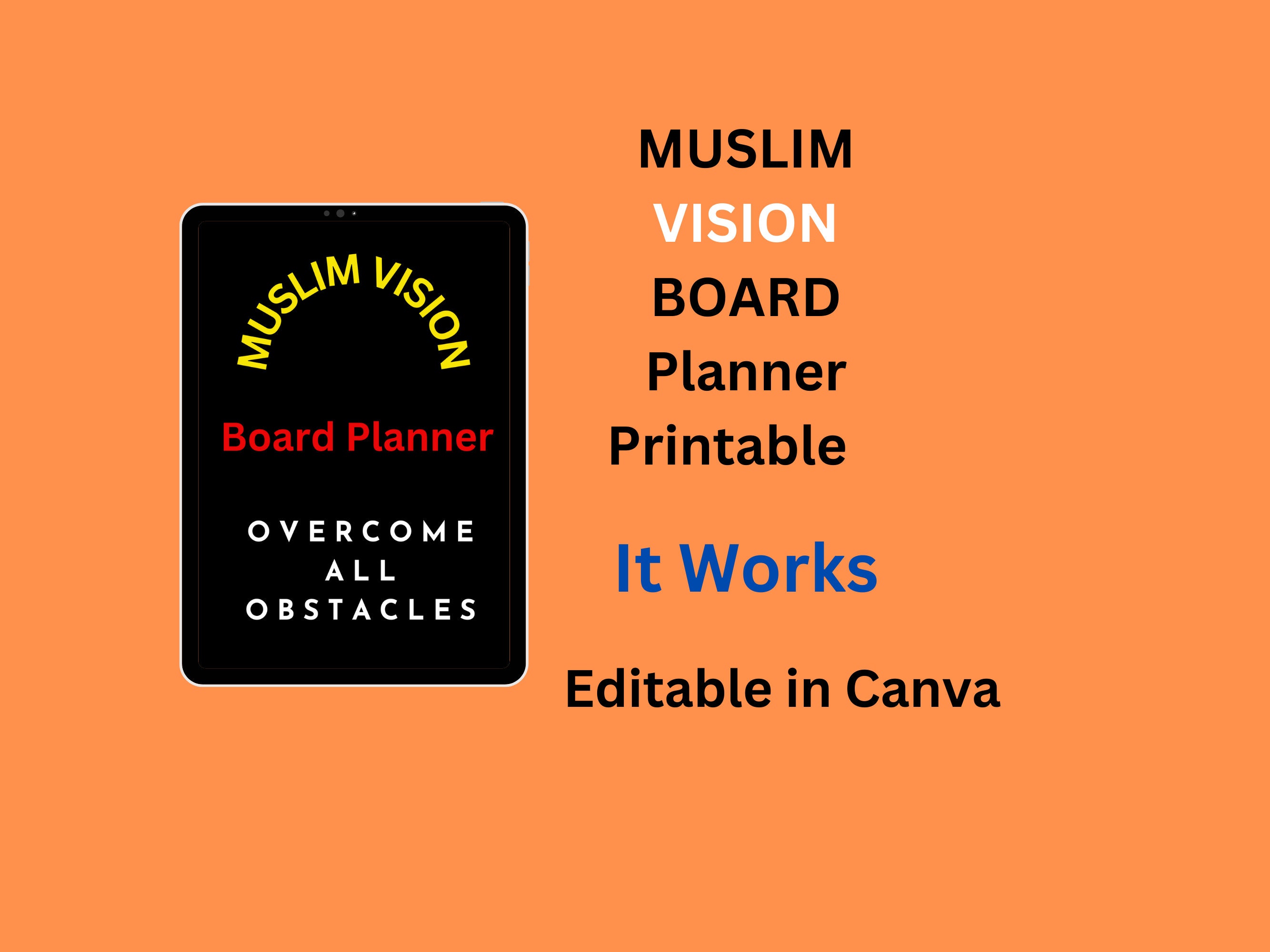 Muslim Vision Board Planner Printable Done for You 2024 - Etsy
