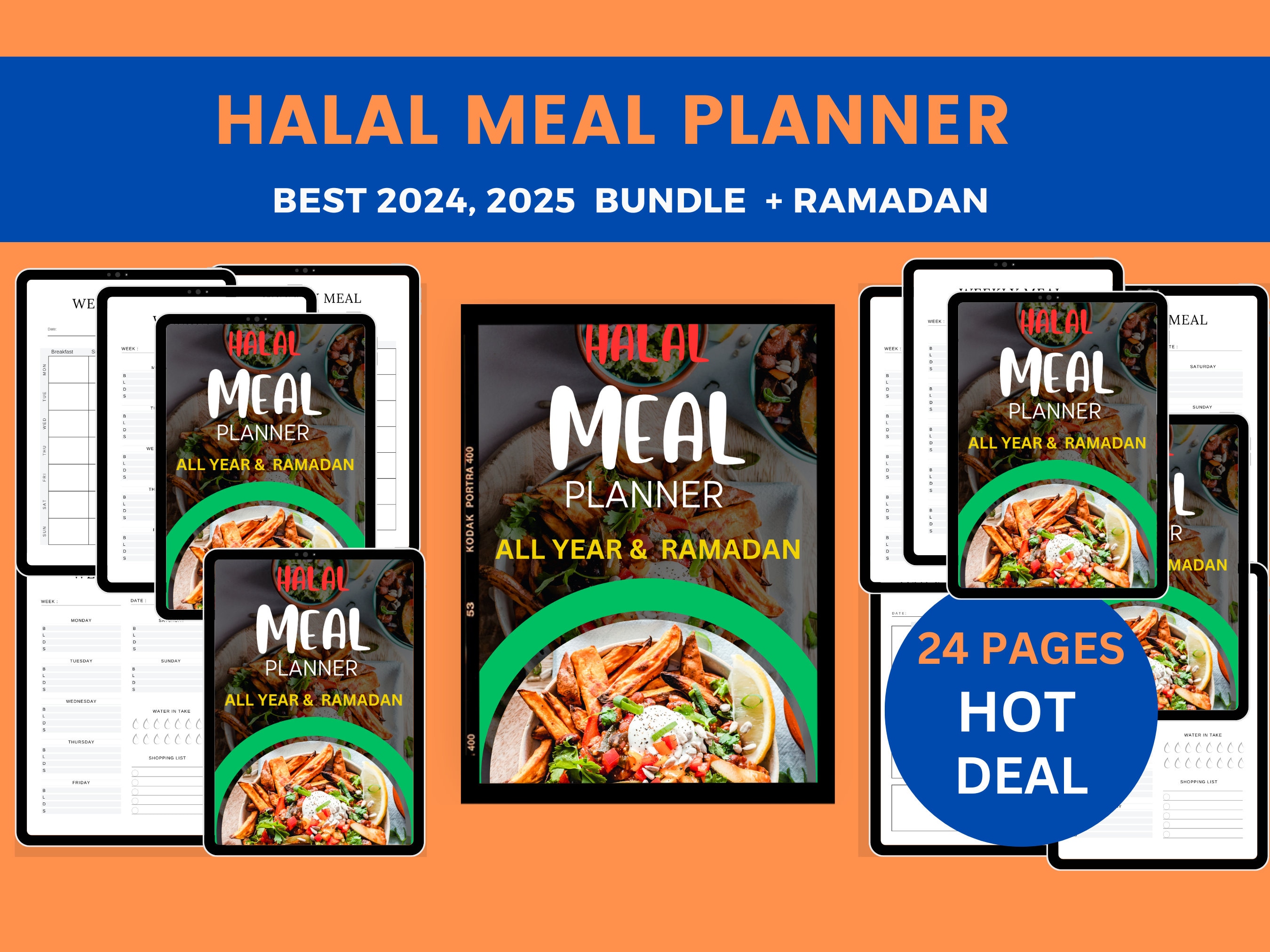 Halal Meal Planner Printable Done for You 2024 Islamic Ramadan and Eid ...