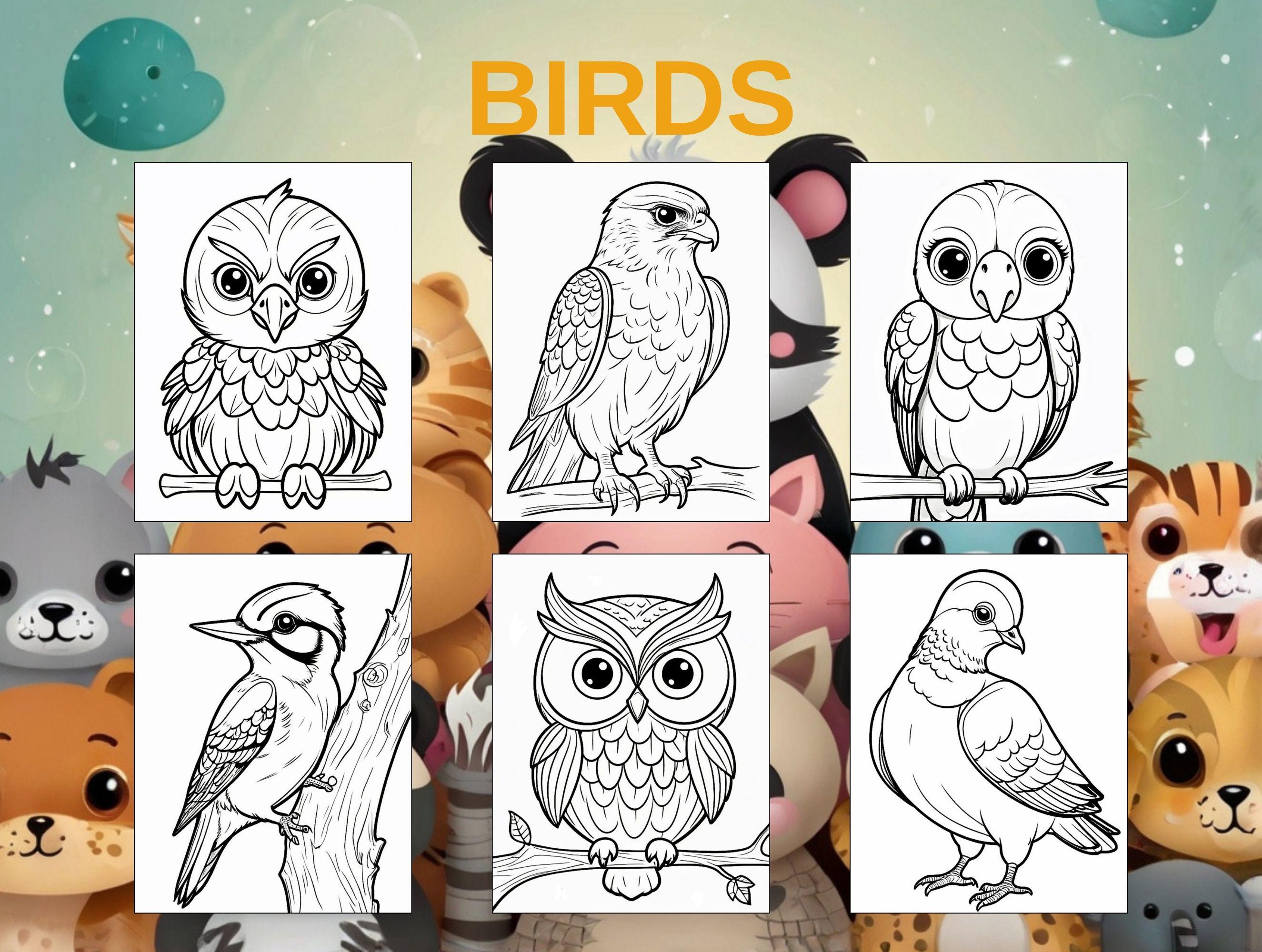 50 Cute Animals Coloring Pages Printable,cute Coloring Sheets, Cute ...