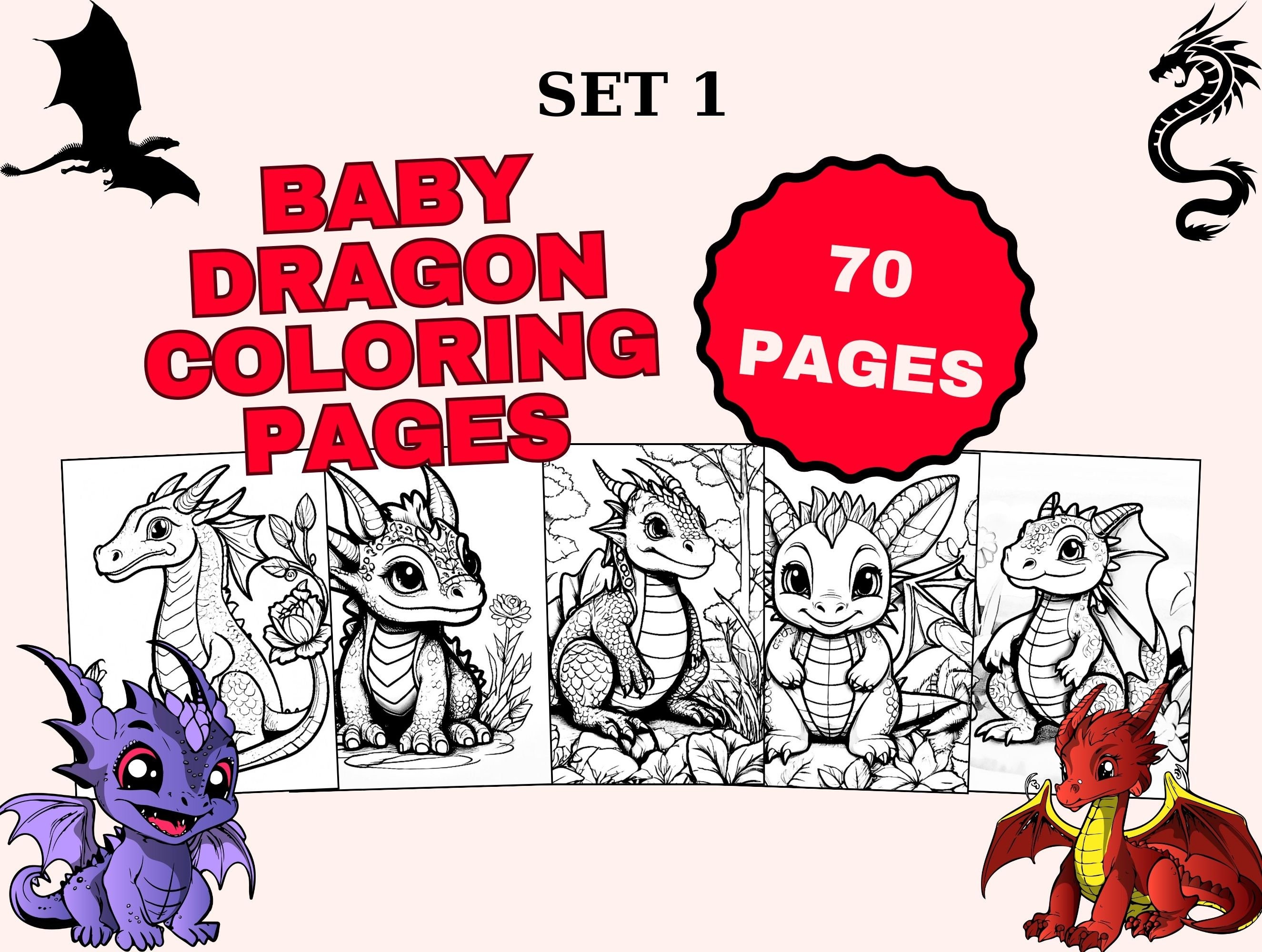 70 Cute Baby Dragon Coloring Pages,dragon Coloring Sheet,coloring Book ...