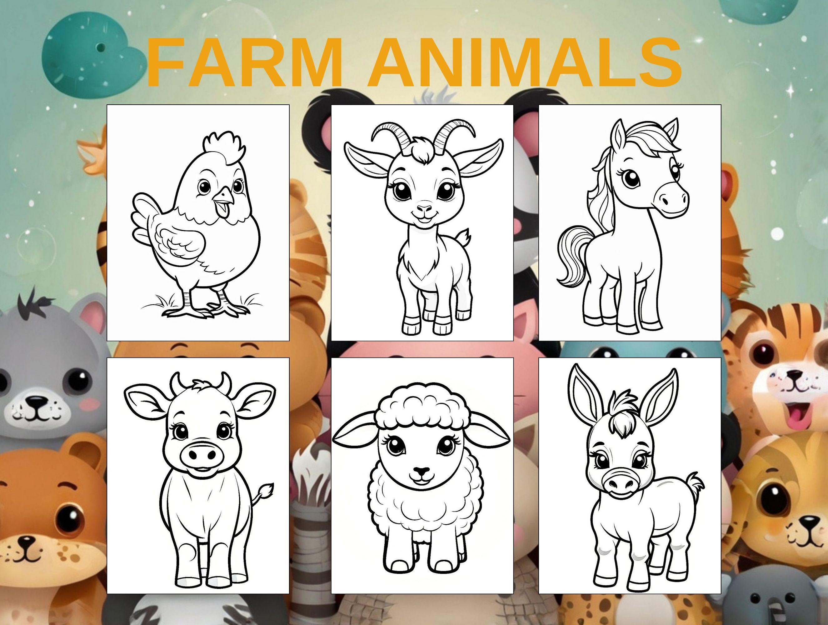 50 Cute Animals Coloring Pages Printable,cute Coloring Sheets, Cute ...