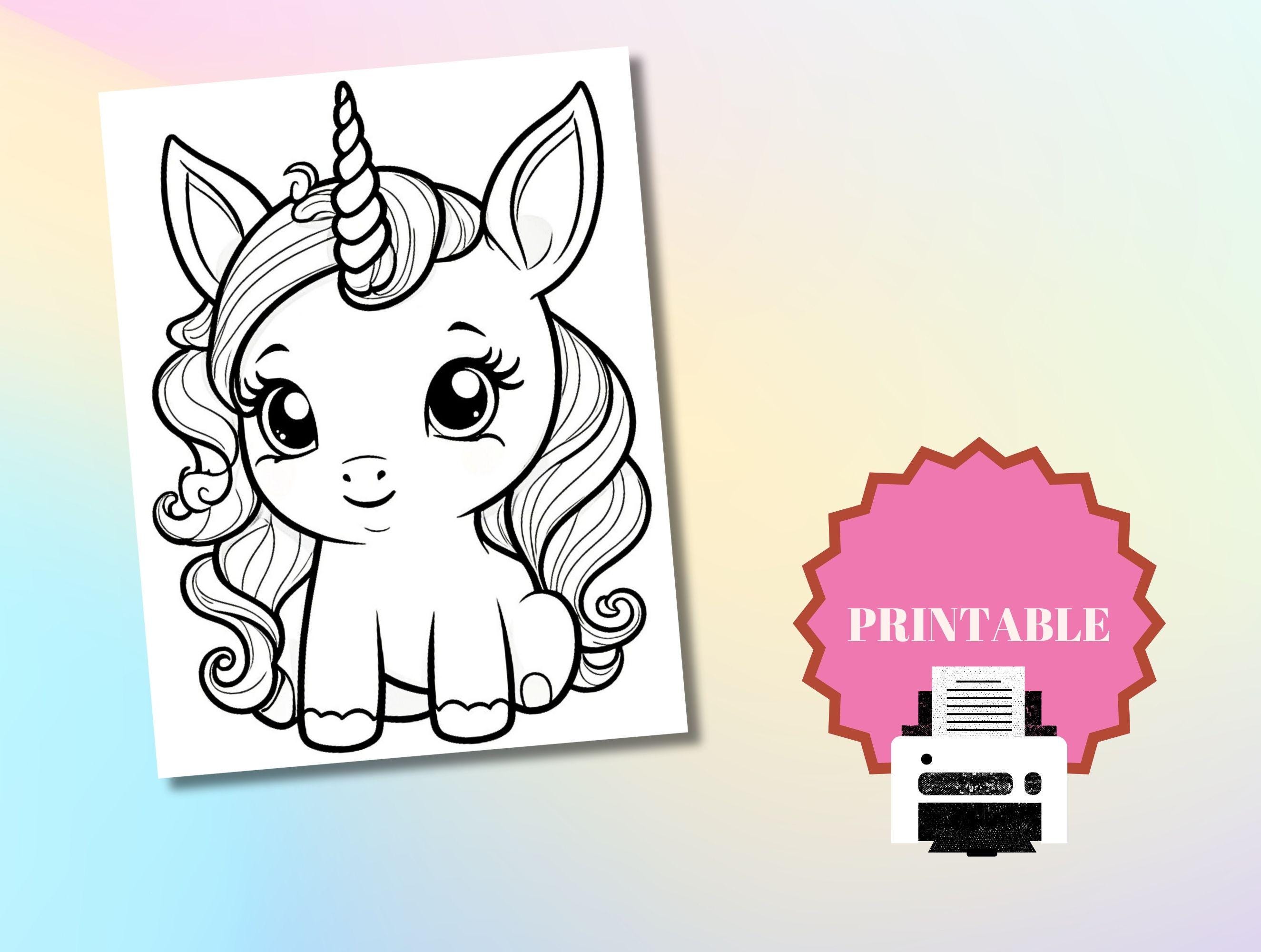 50 Cute Unicorn Coloring Pages Printable,cute Unicorn Coloring Sheets ...