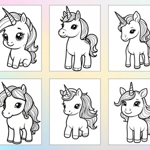 50 Cute Unicorn Coloring Pages Printable,cute Unicorn Coloring Sheets ...