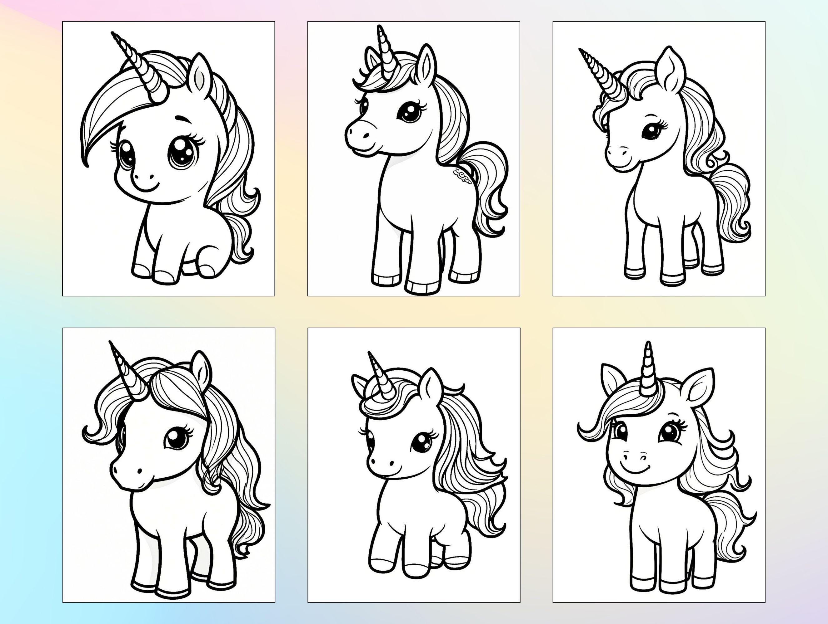 50 Cute Unicorn Coloring Pages Printable,cute Unicorn Coloring Sheets ...