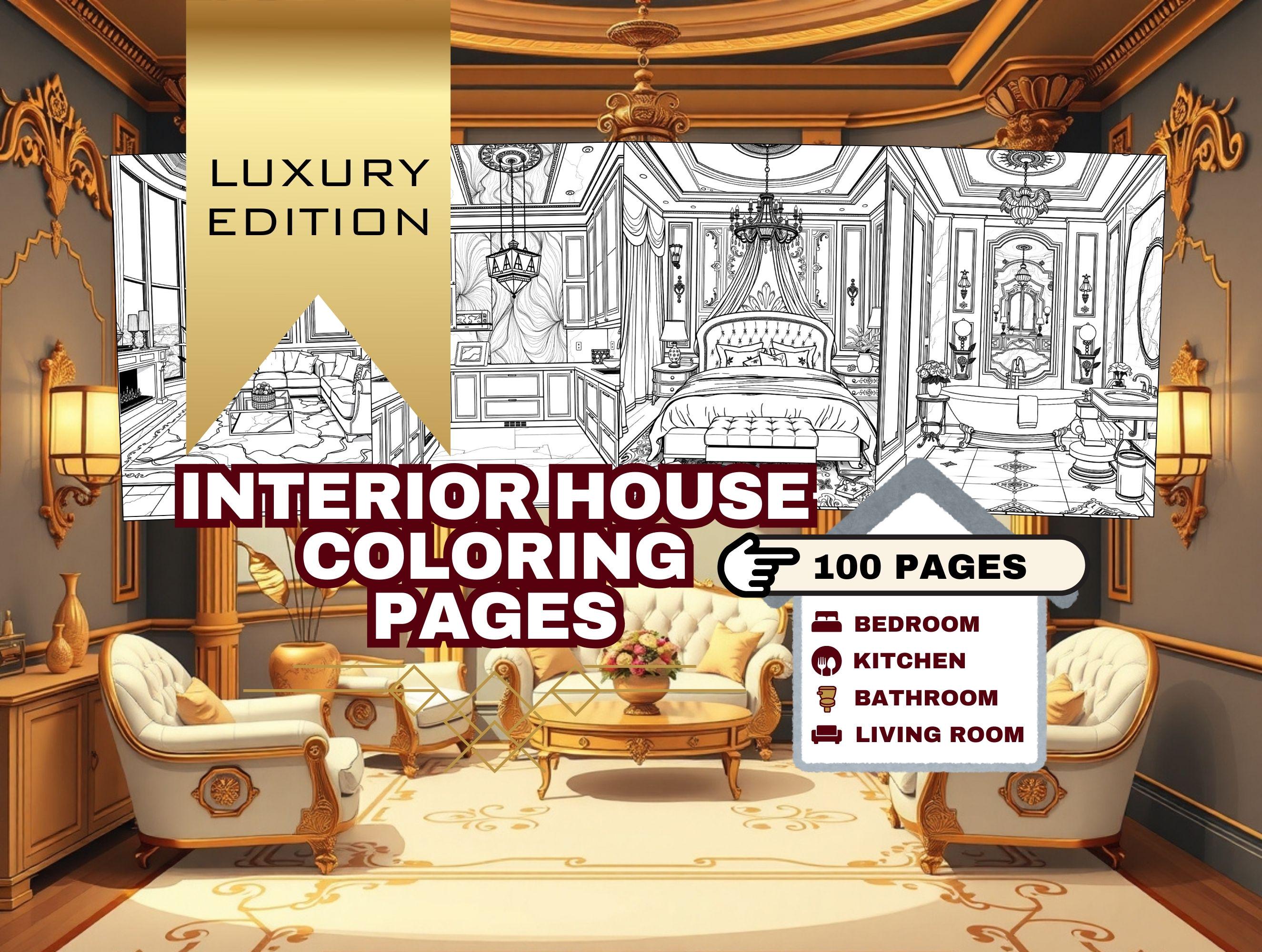 100 Luxury Interior House Coloring Pages,room Coloring Sheets,coloring ...