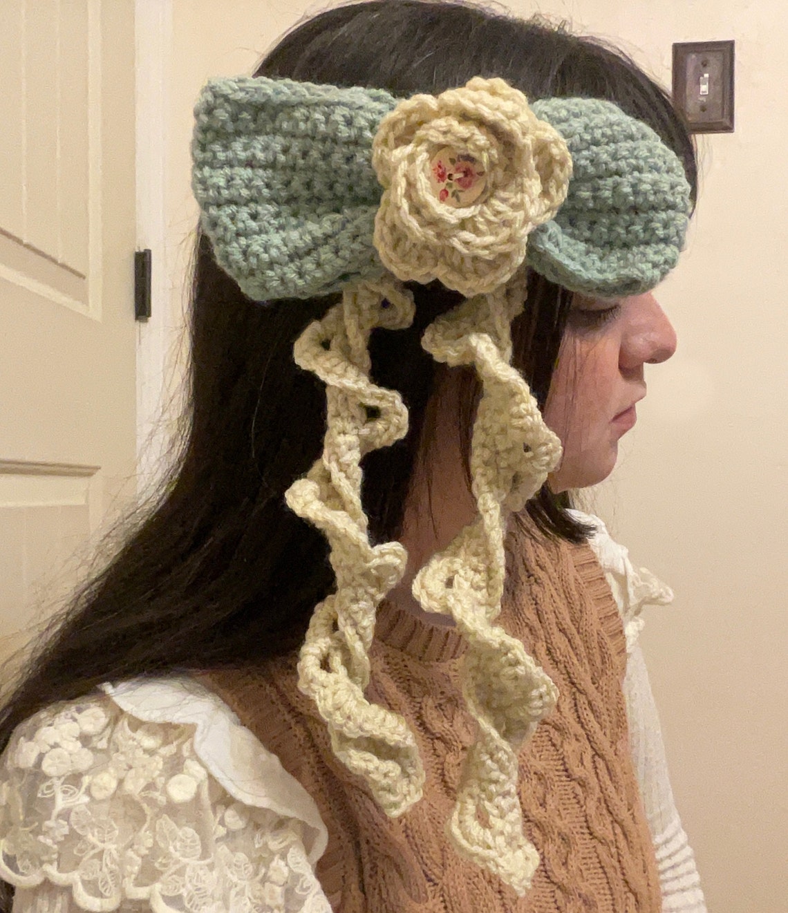 Mori Kei Crochet Bow Clip, Cottagecore, Forest, Fairycore, EGL ...