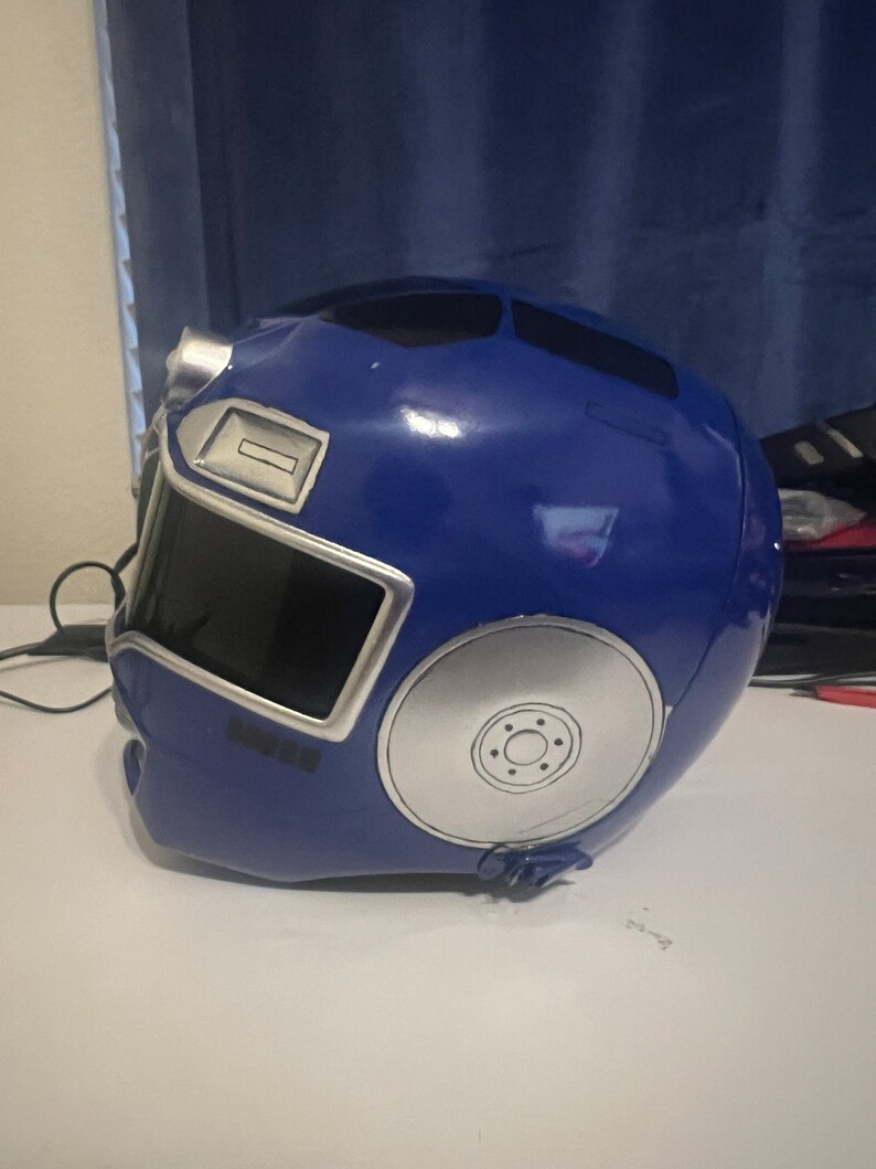 Power Rangers Turbo Blue Custom Helmet - Etsy