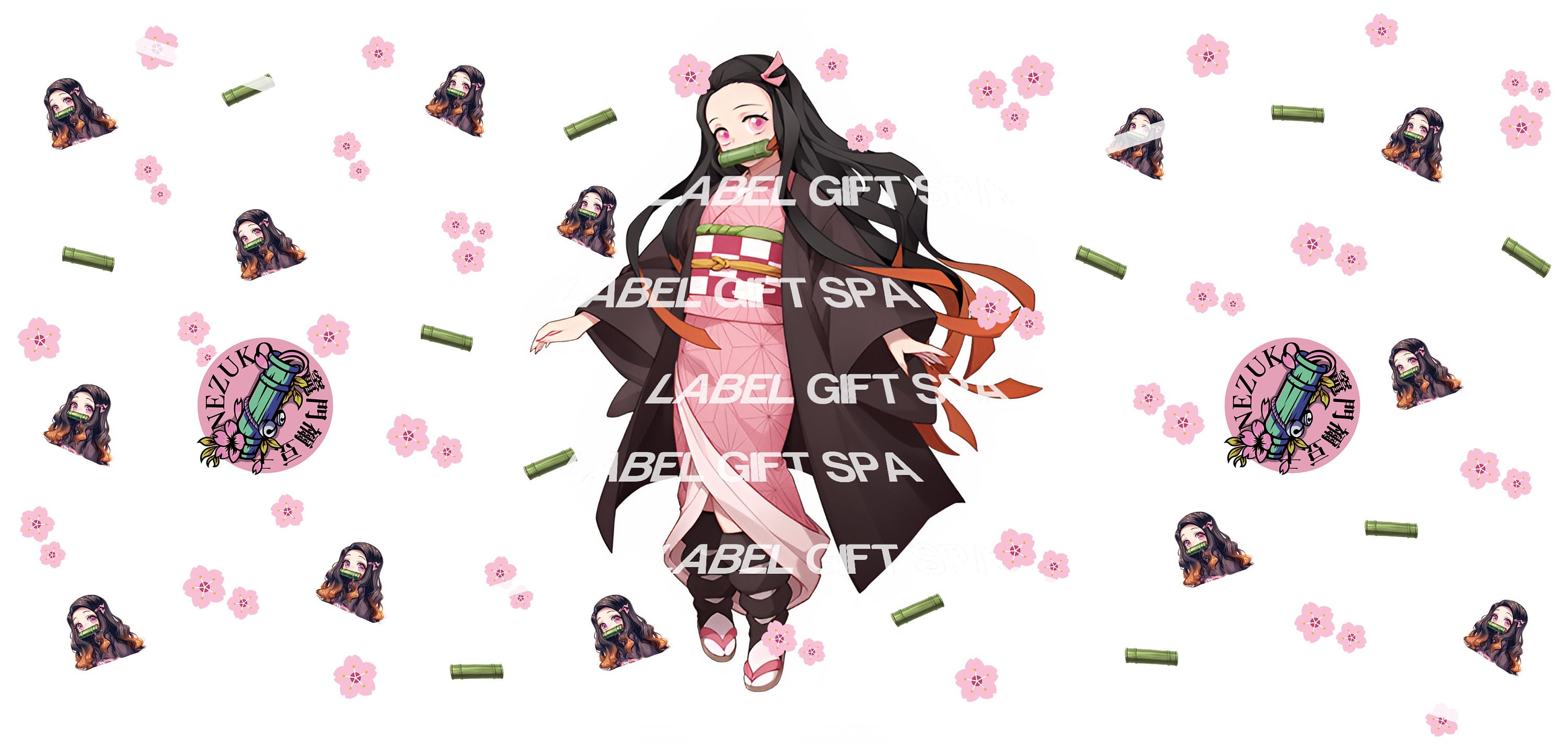 Nezuko Kamado 16oz Glass Can Demon Slayer Wrap PNG - Etsy