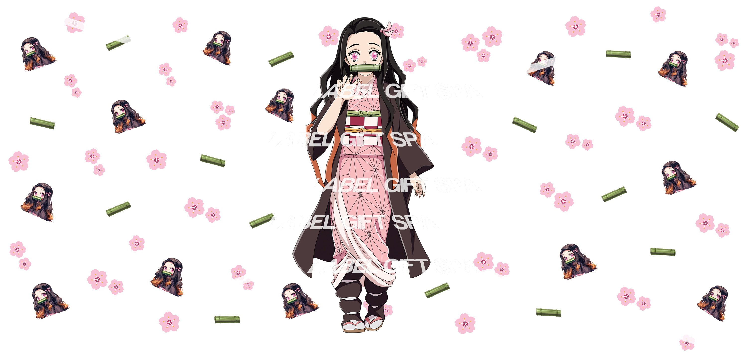 Nezuko Kamado 16oz Glass Can Demon Slayer Wrap PNG - Etsy