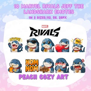Marvel Rivals Jeff Emotes | Chibi | Twitch Emotes | Discord | Youtube ...