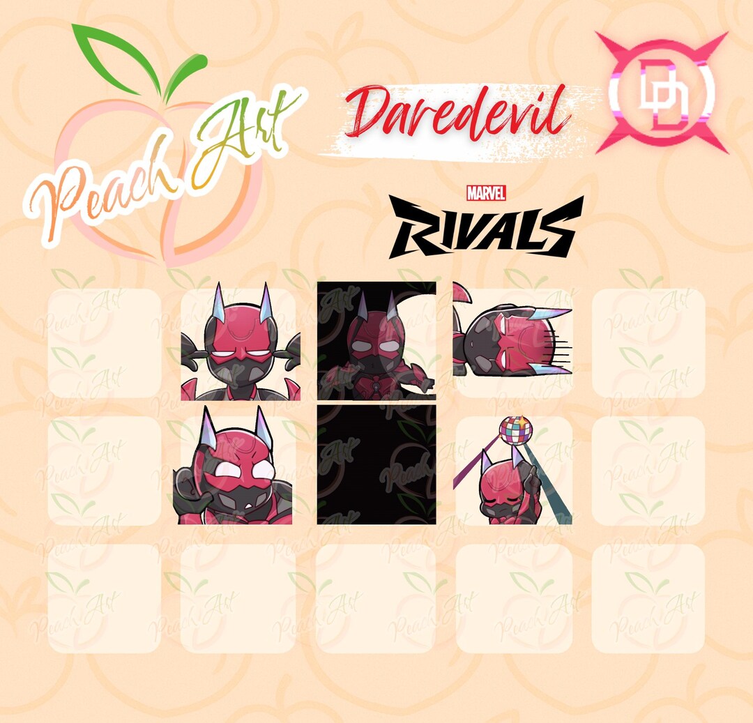 Animated Marvel Rivals Emojis | Daredevil | Discord | Twitch | Stream ...