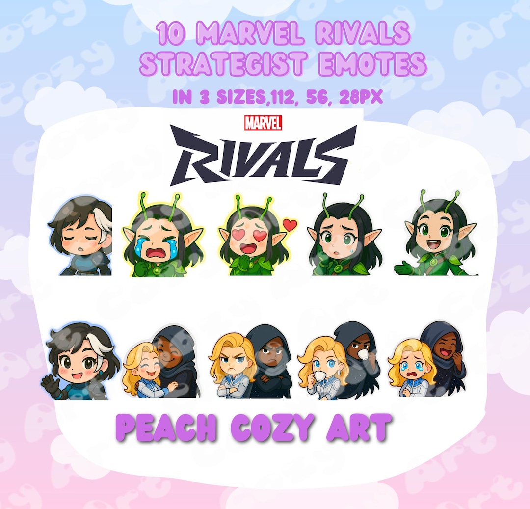 10 Marvel Rivals Strategist Emotes | Mantis | Cloak & Dagger| Luna Snow ...