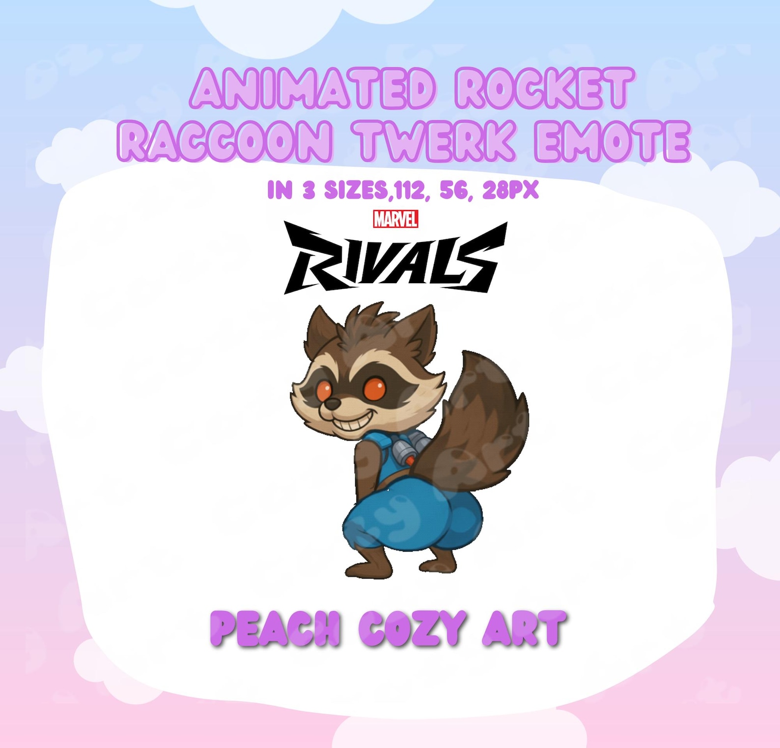 Animated Rocket Raccoon Twerk Emote | Discord | Twitch | Stream Emotes ...