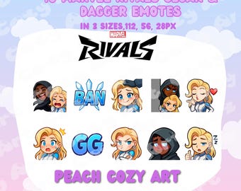 Marvel Rivals Cloak & Dagger Emotes | Chibi | Twitch Emotes | Discord ...
