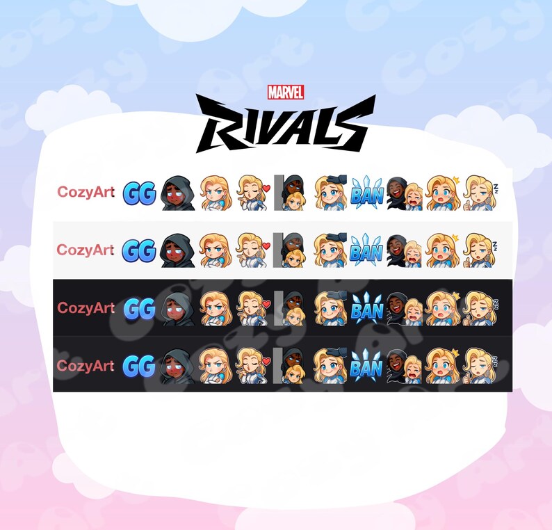 Marvel Rivals Cloak & Dagger Emotes | Chibi | Twitch Emotes | Discord ...