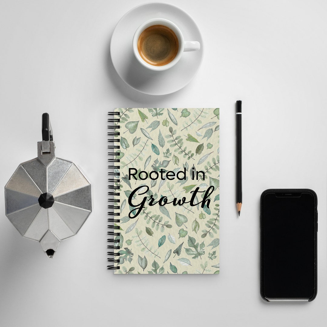 Falling Leaves Spiral Notebook Dot Book Green, Journal, Notes, Unique ...