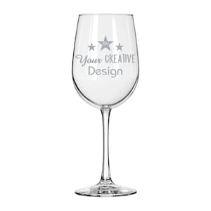 Libbey 7510 Vina Tall Wine Glass, 16 Oz., Case of 12, Customizable ...