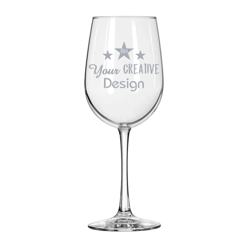 Libbey 7510 Vina Tall Wine Glass, 16 Oz., Case of 12, Customizable ...