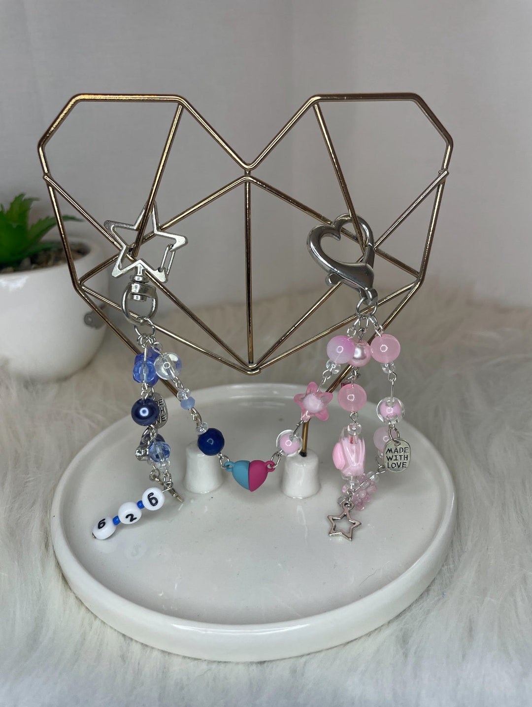 Stitch and Angel Duo Keychains - Etsy