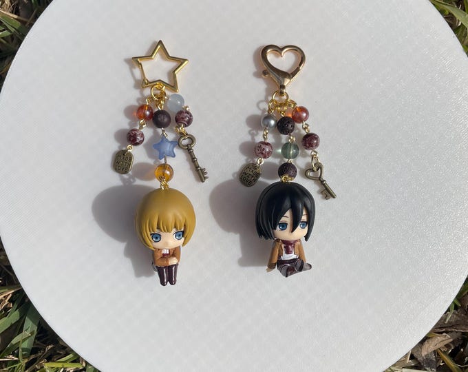 Attack on Titan; Anime Character Keychains - Etsy