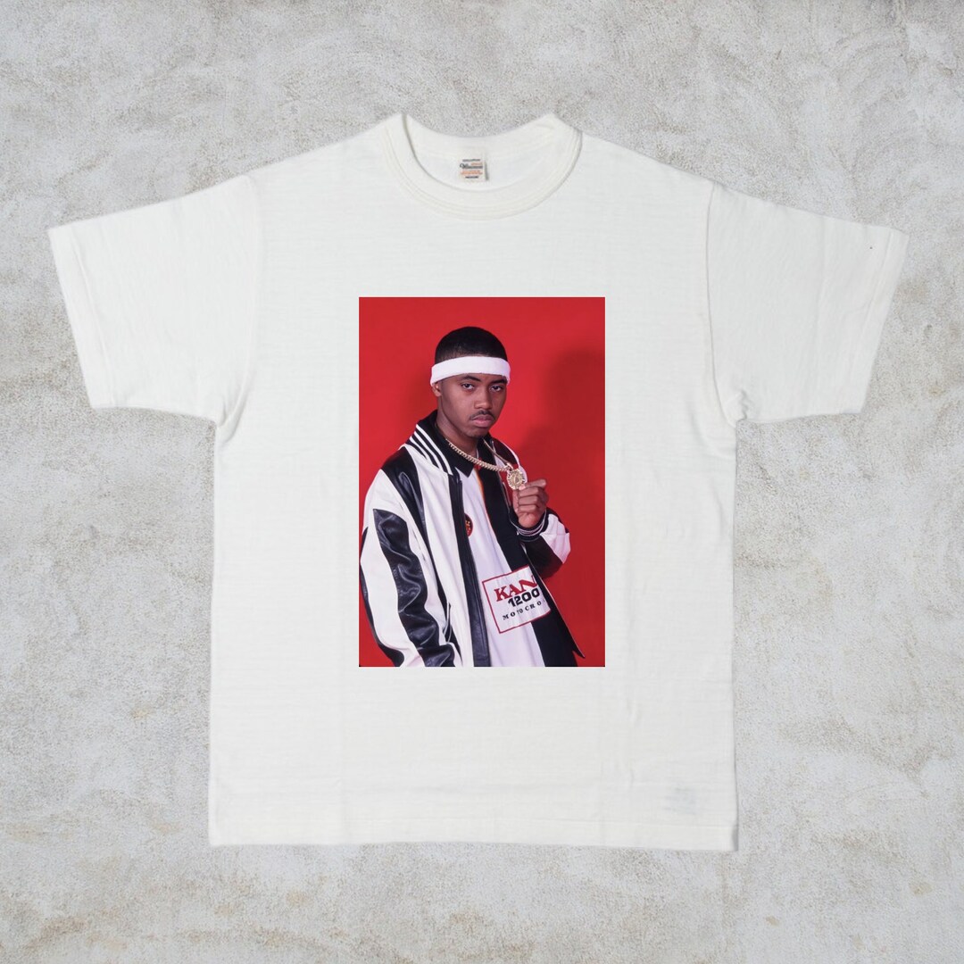 Nas 90s Hip Hop Tshirt in White - Etsy