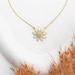 14K Gold Daisy Necklace,gold Flower Pendant,minimalist Gold Daisy ...