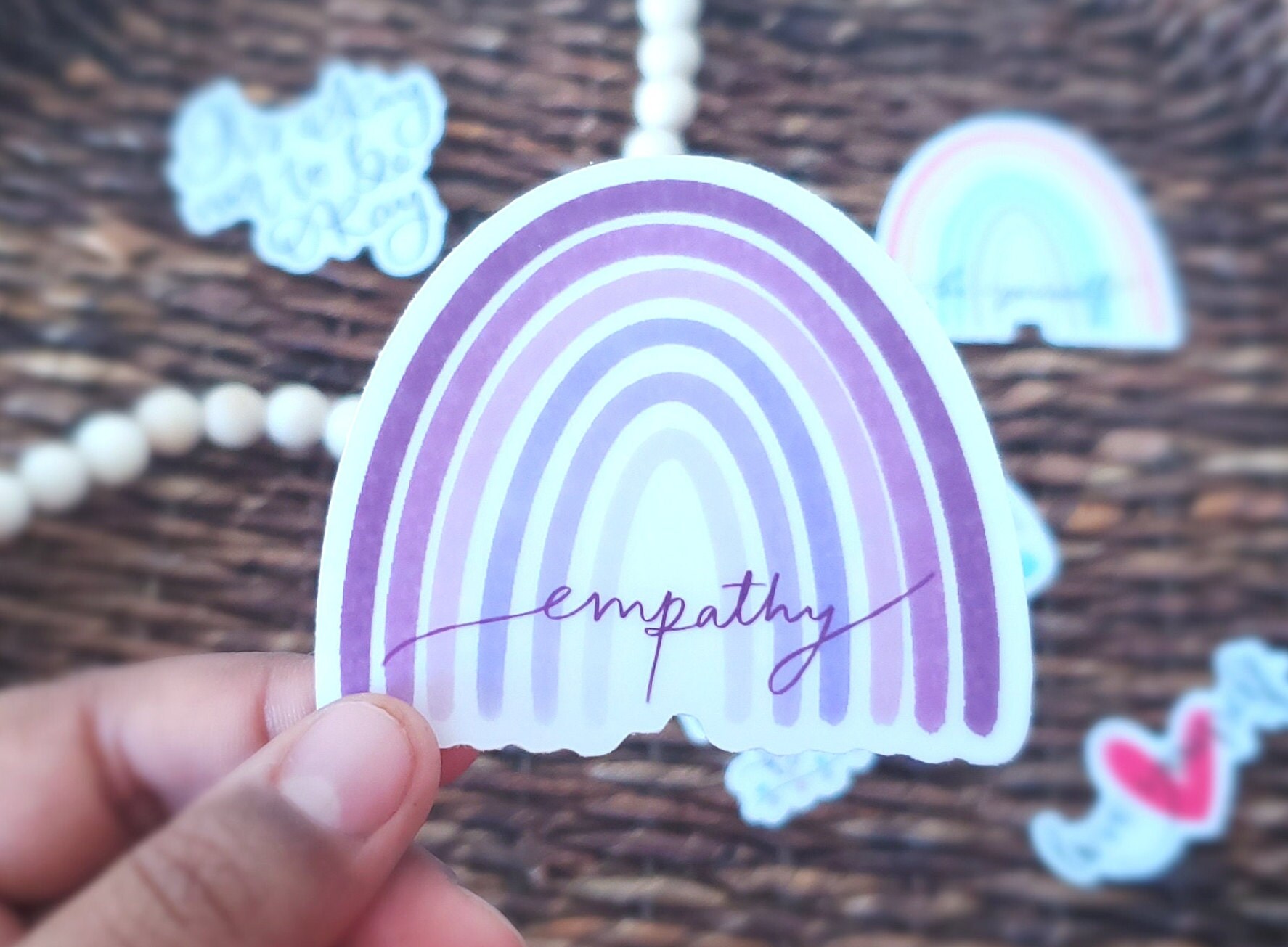 Clear Purple Empathy Rainbow Sticker 3 X 2.6 In - Etsy