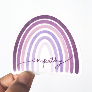 Clear Purple Empathy Rainbow Sticker (3 X 2.6 In) - Etsy
