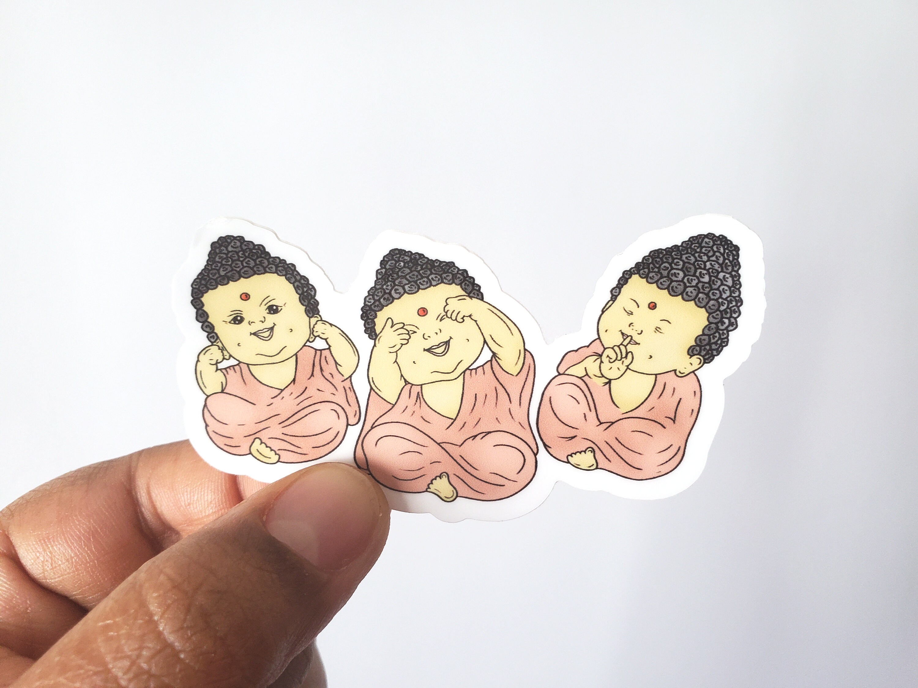 See No Evil, Hear No Evil, Speak No Evil Sticker 3 X 1.6 In, Baby ...