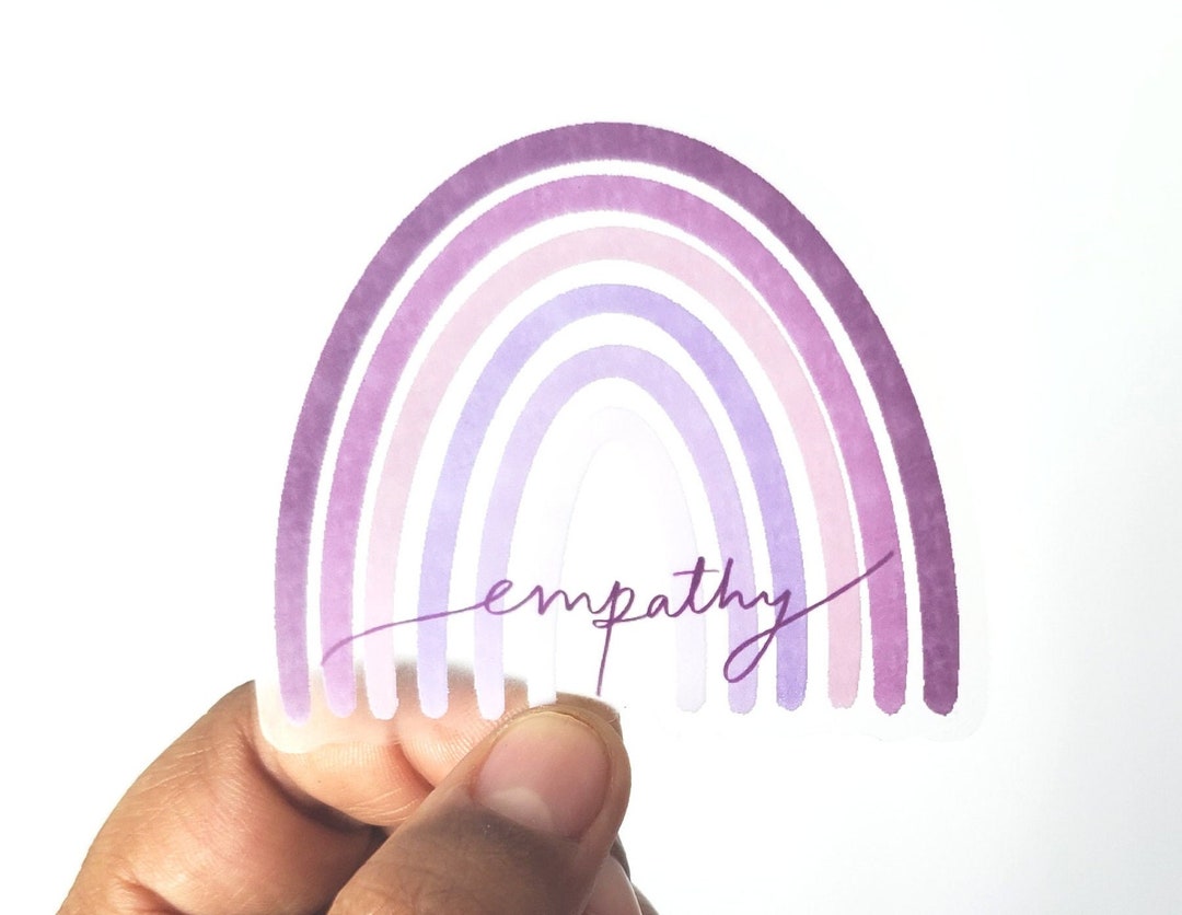 Clear Purple Empathy Rainbow Sticker 3 X 2.6 In - Etsy