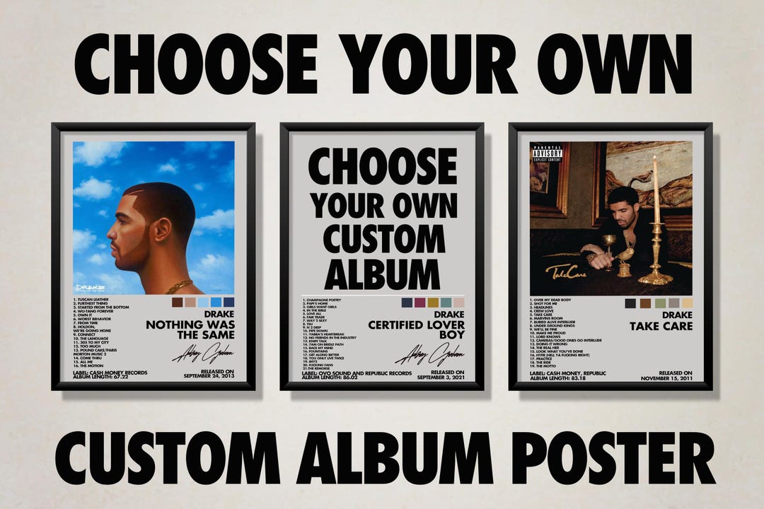 Custom Album Poster, Album Cover Print, Tracklist Poster, Rap Poster ...