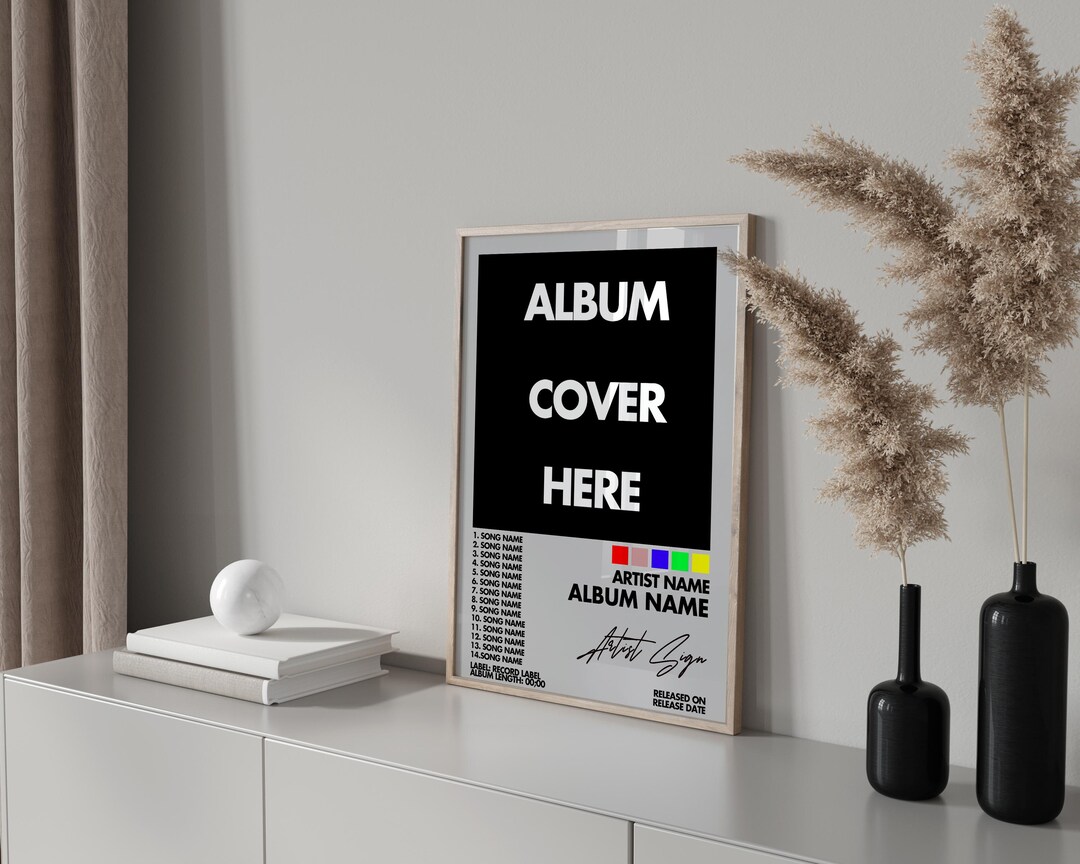 Custom Album Poster Set of 3, Album Cover Print, Tracklist Poster, Rap ...