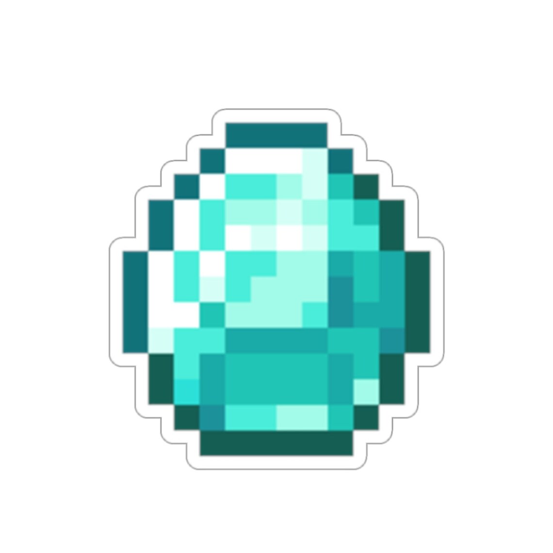 Minecraft Diamond Sticker Pixel Art Decal - Etsy