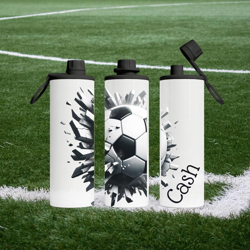 Soccer Water Bottle - Etsy