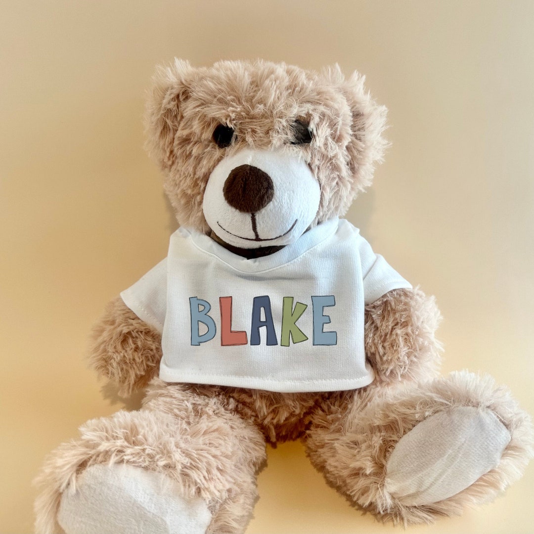 Personalized Teddy Bear Custom Plush Bear With Name Matching Bear and ...