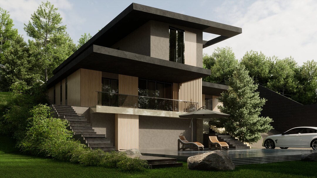 Facade Design Facade Render Exterior Design exterior Render 3D Render ...