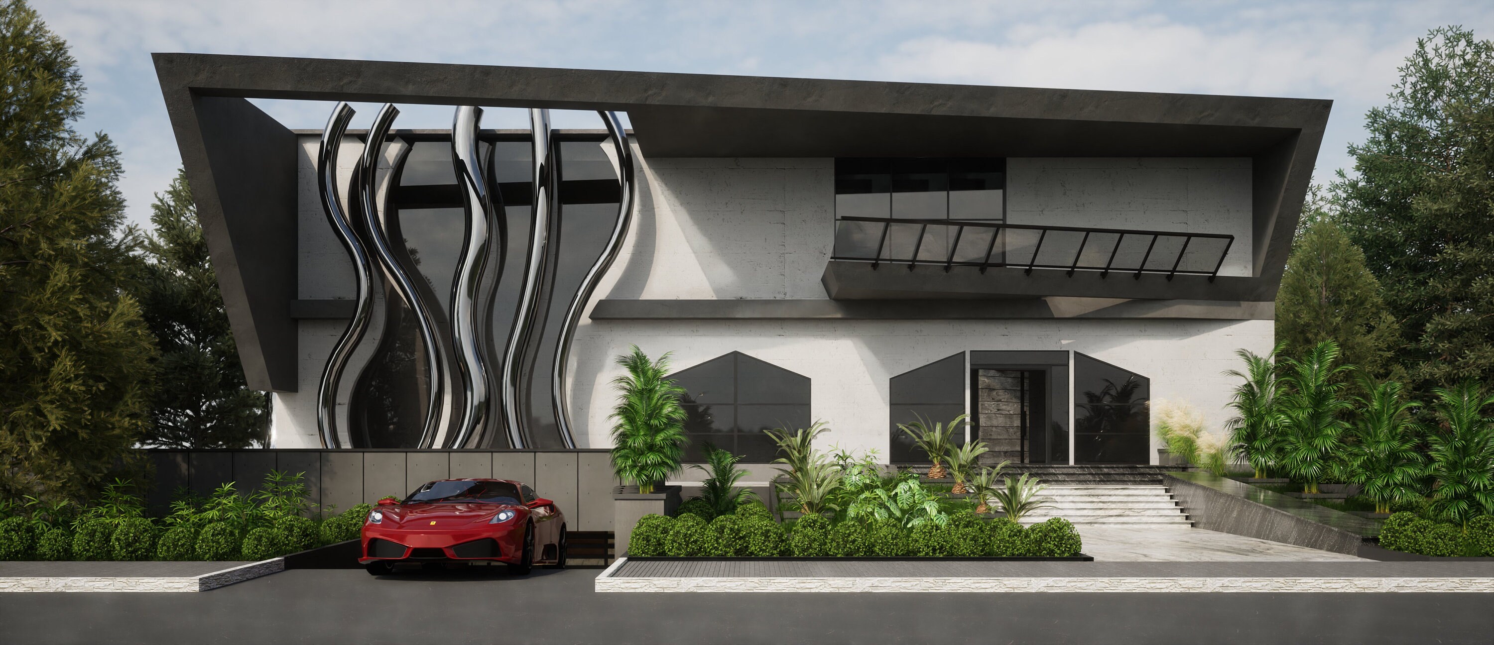 Facade Design Facade Render Exterior Design exterior Render 3D Render ...