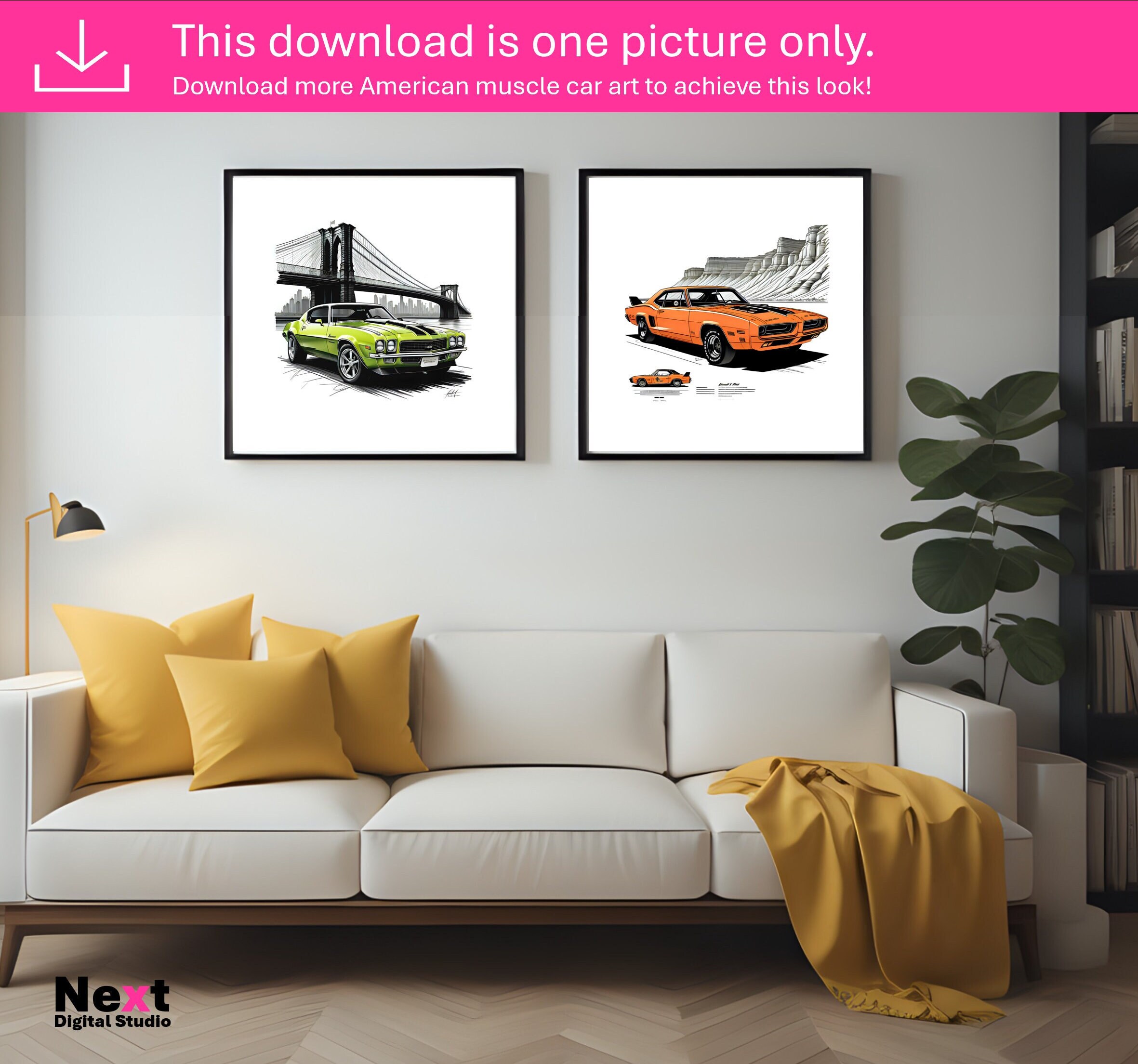 1970 Plymouth, Road Runner, American, Muscle Car, Wall Art, Printable ...