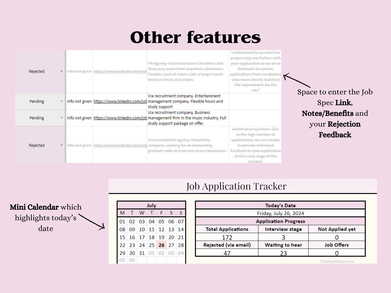 Job Application Tracker, Google Sheets, Job Planner, Job Tracker Template, Spreadsheet ...